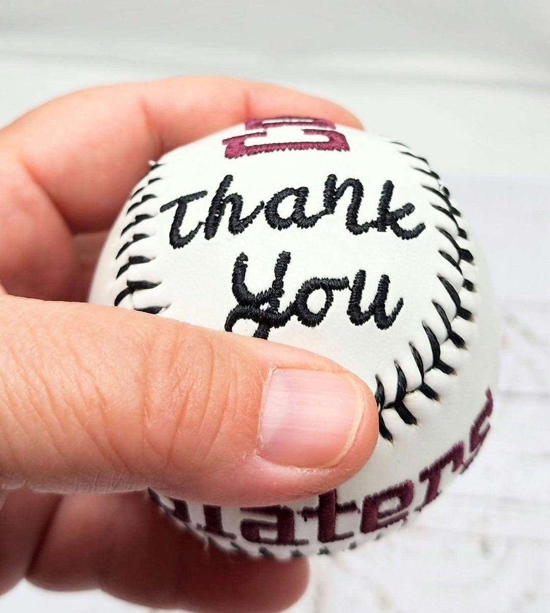 Coaches Gift//custom Personalized Embroidered Baseball// Baseball Gift ...