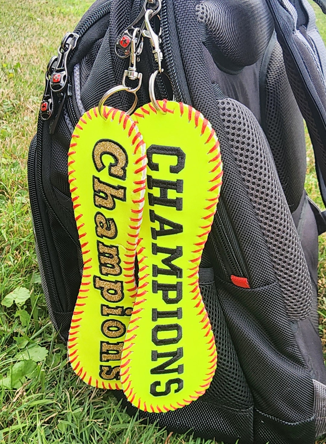 Champions Personalized Softball or Baseball Bag Tag// Championship ...