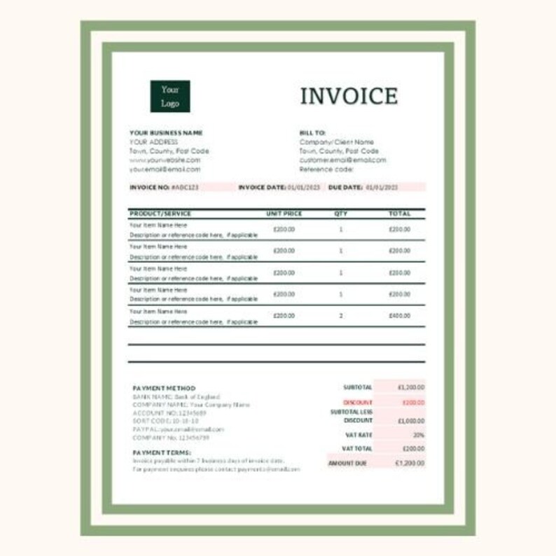 Invoice, Invoice Template, Business Templates, Invoice Template Excel ...