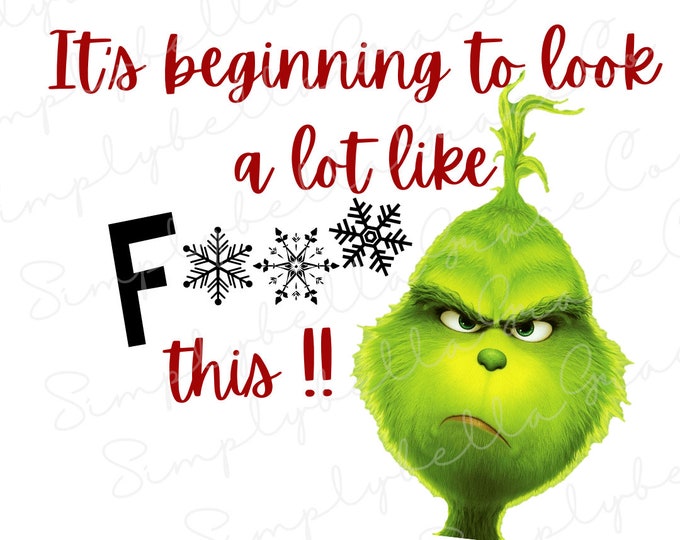 Grinch F This PNG / SVG File - Etsy