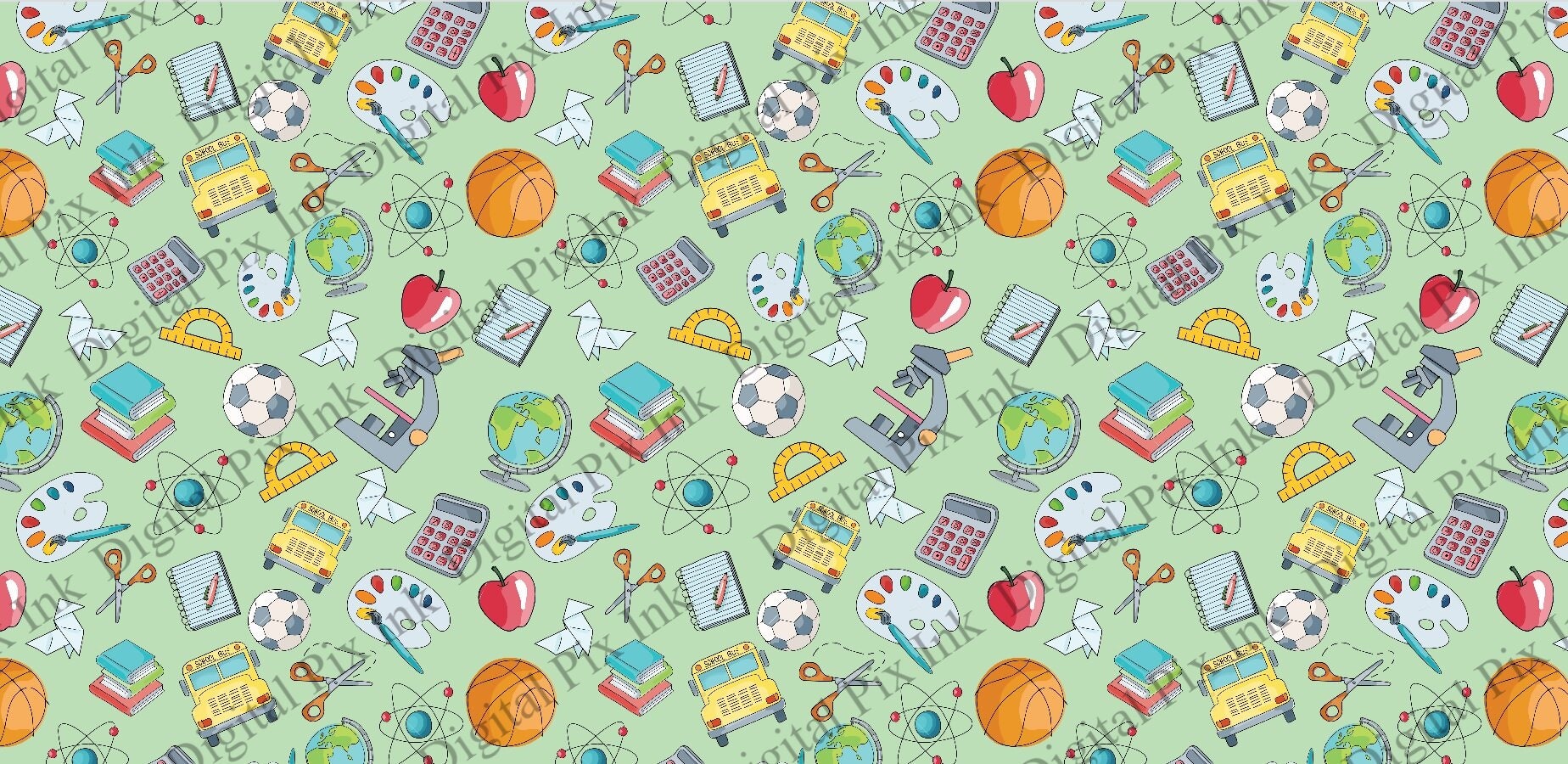 Colorful Back to School Graphics Seamless Pattern - Elevate Your School ...