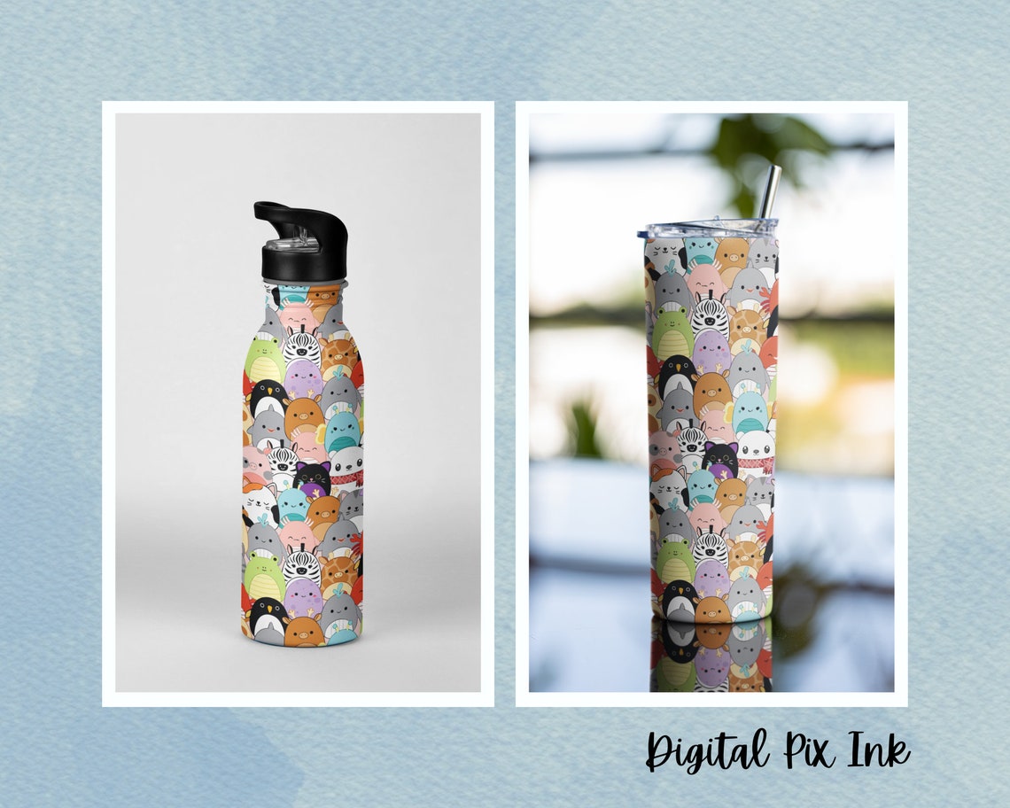 Cute Squishmallow Seamless Pattern - Perfect for Tumblers, DIY Crafts ...