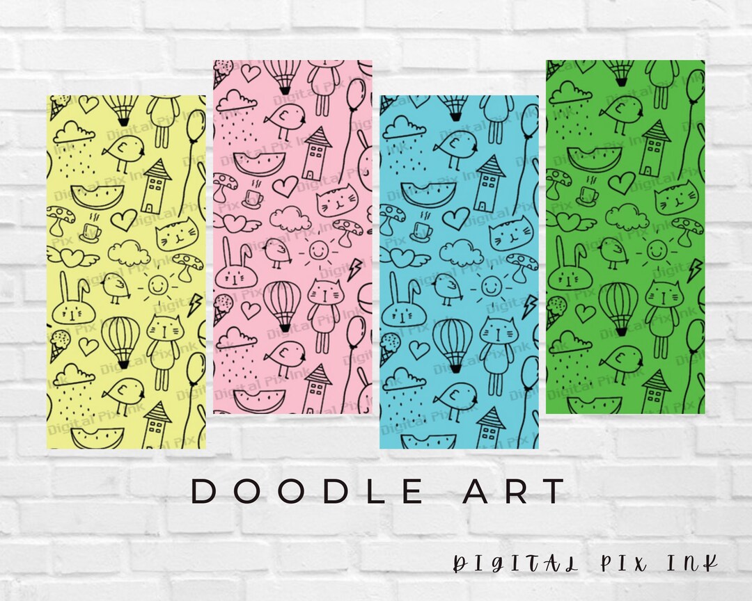 Cute Doodle Seamless Pattern Collection - Perfect for Kids Fashion ...