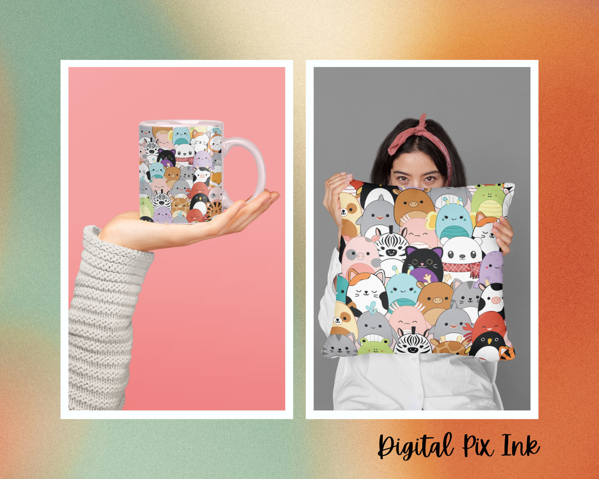 Cute Squishmallow Seamless Pattern - Perfect for Tumblers, DIY Crafts ...