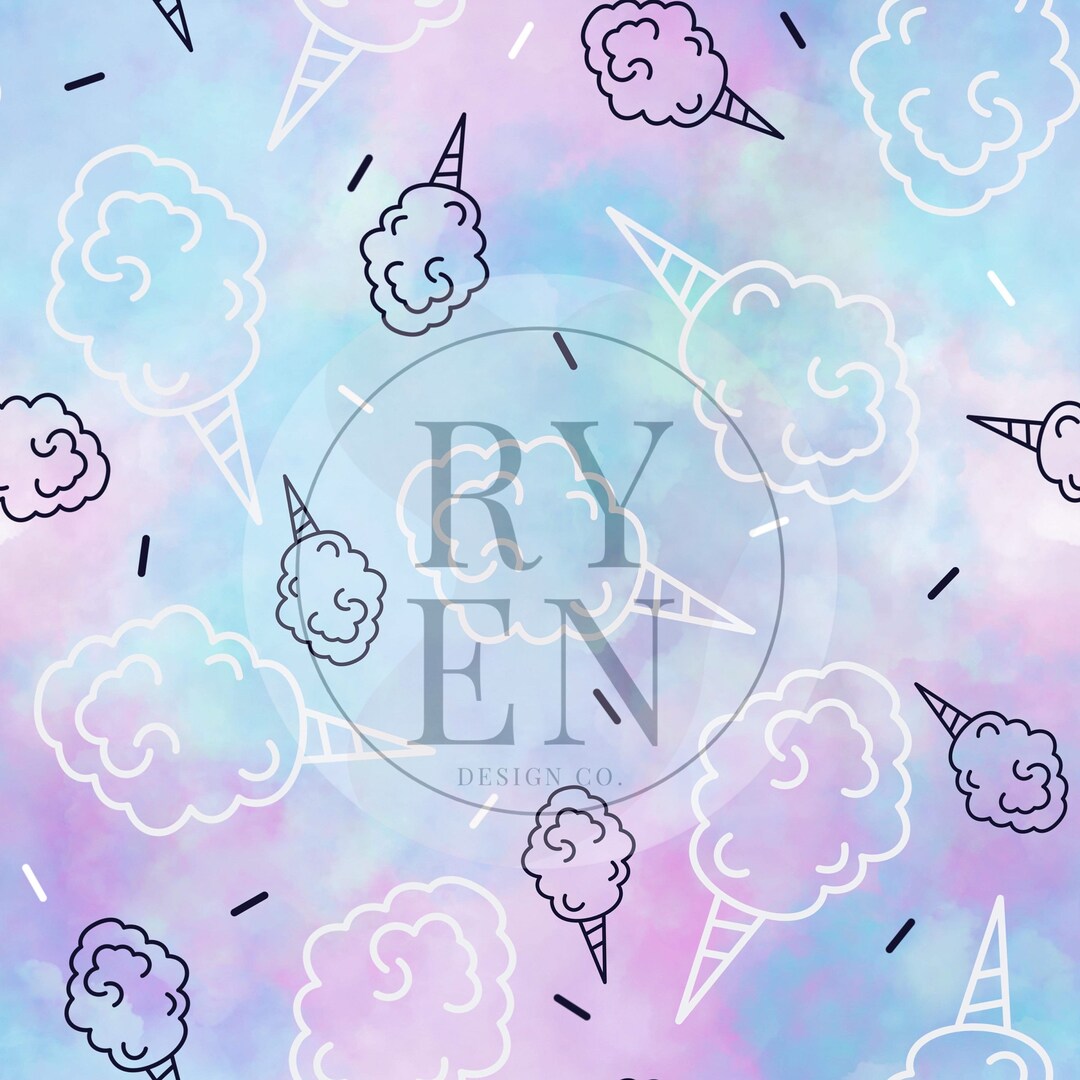 Cotton Candy Dreams Digital Download Seamless File - Etsy