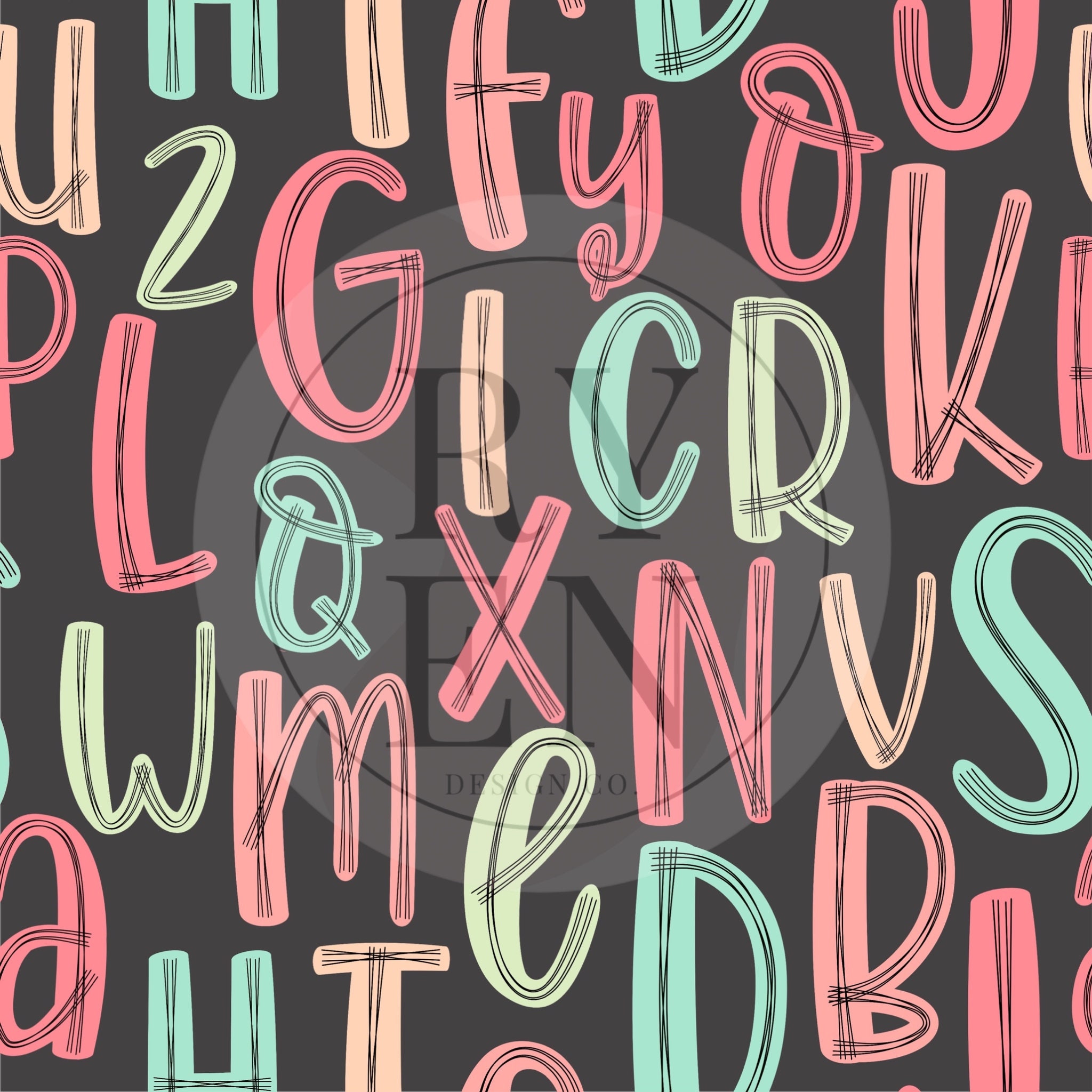 Girl Alphabet Digital Download Seamless File - Etsy