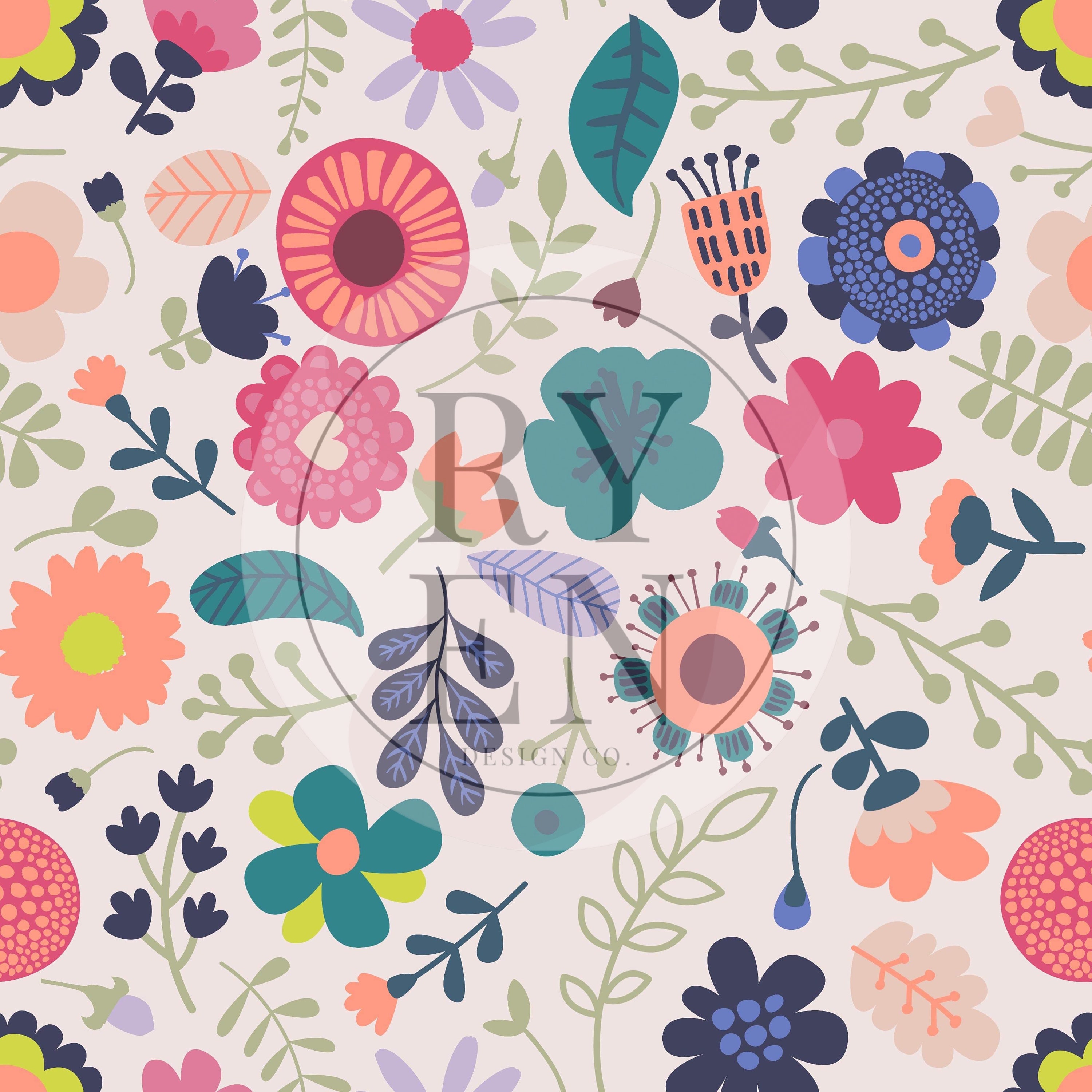 Spring Has Sprung Bright Floral Digital Download Seamless File - Etsy