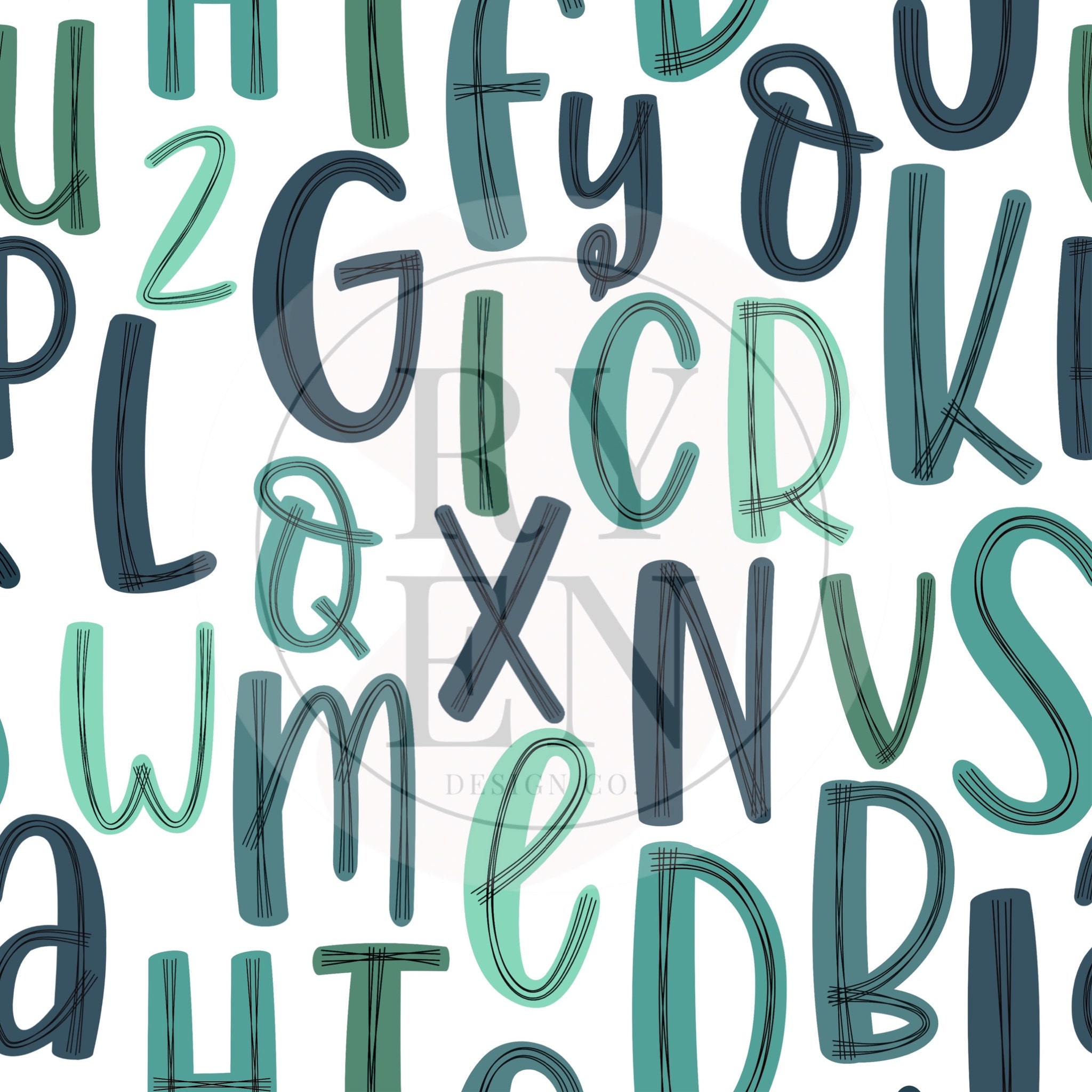 Boy Alphabet Digital Download Seamless File - Etsy