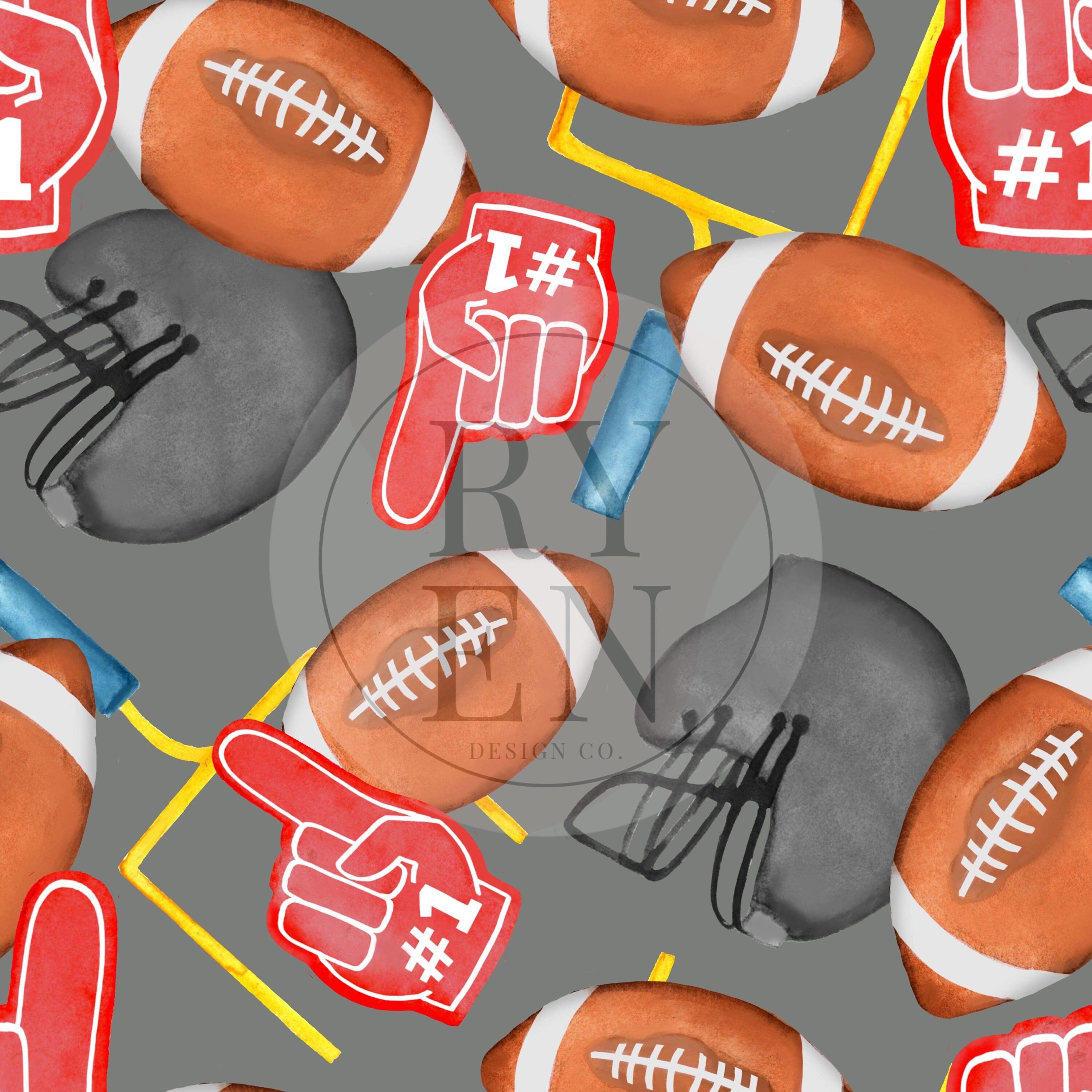 Football Fan Digital Download Seamless File - Etsy