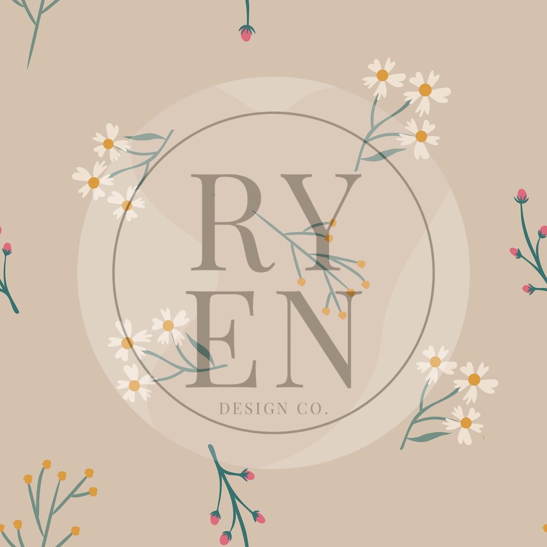Dainty Flowers Neutral Digital Download Seamless File - Etsy