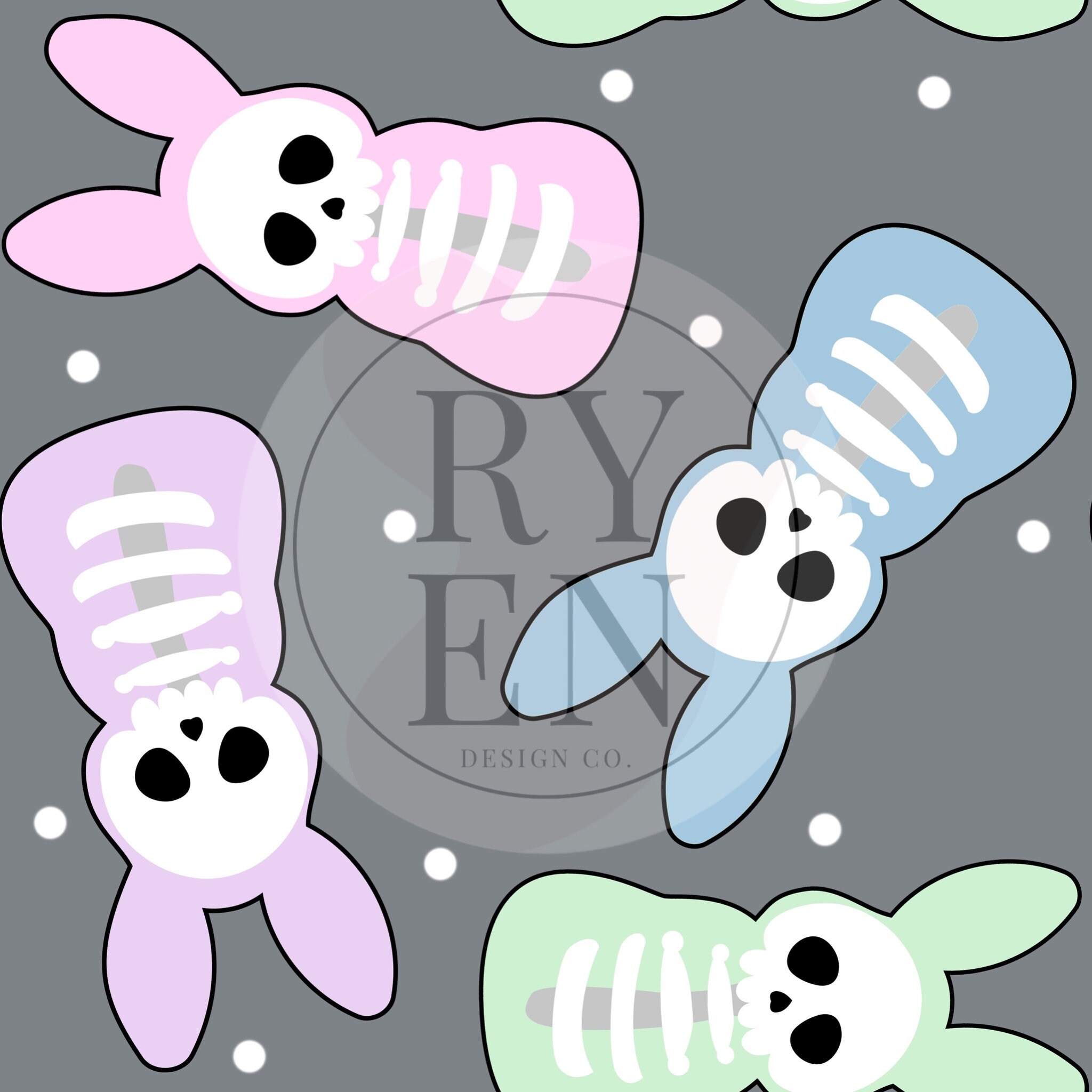 Skeleton Peeps Easter Digital Download Seamless File - Etsy