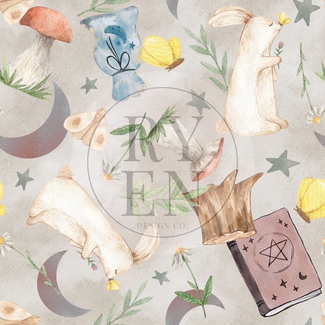 Cottage Core Witchy Easter Digital Download Seamless File - Etsy