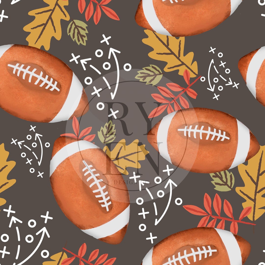 Fall Football Digital Download Seamless File - Etsy