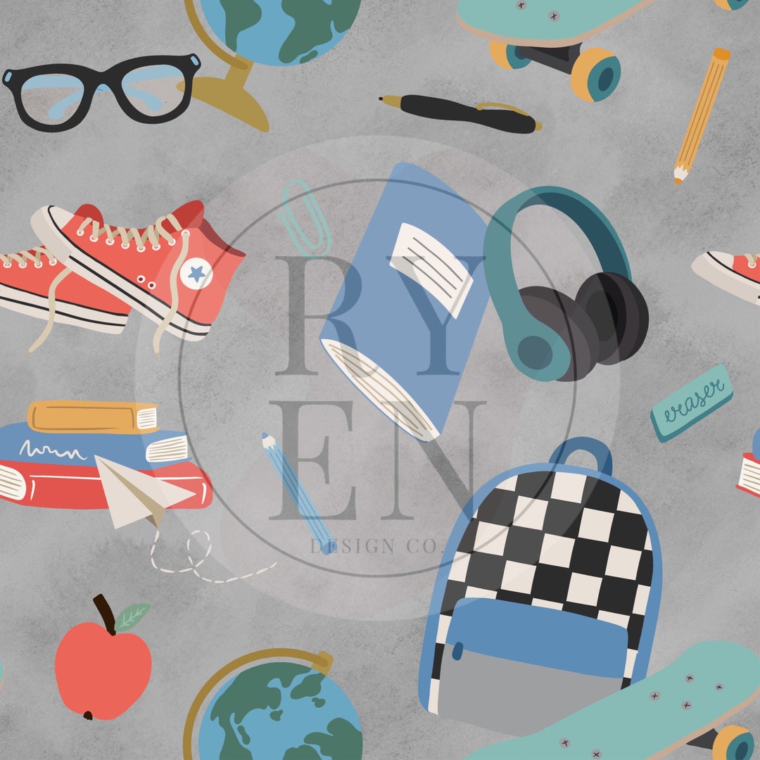 School Boy Digital Download Seamless File - Etsy