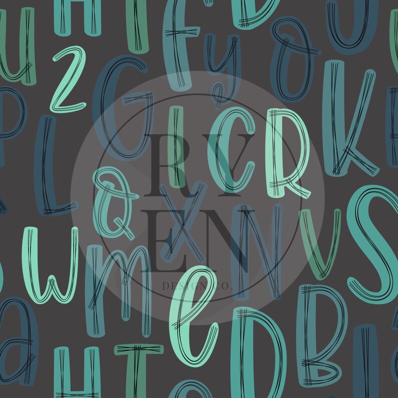 Boy Alphabet Digital Download Seamless File - Etsy