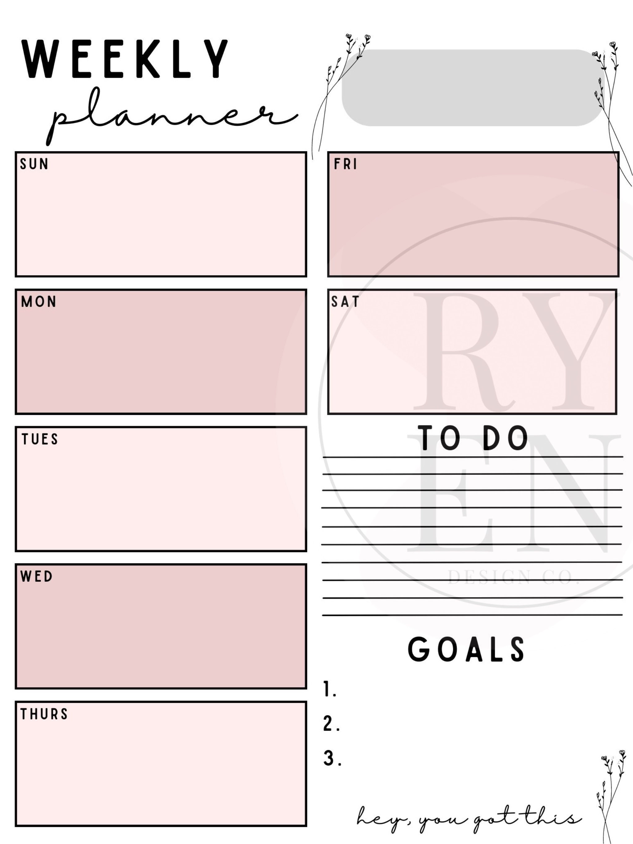 Simple Positive Printable/digital Planner for Goodnotes, Notability ...