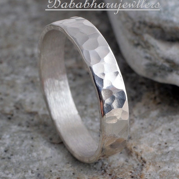 Rustic Silver Ring - Etsy