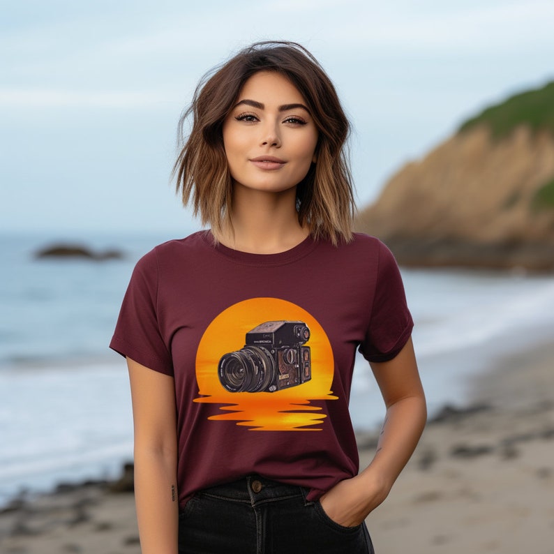 Vintage Zenza Bronica Camera T-shirt Camera Sunset Tshirt Art for ...