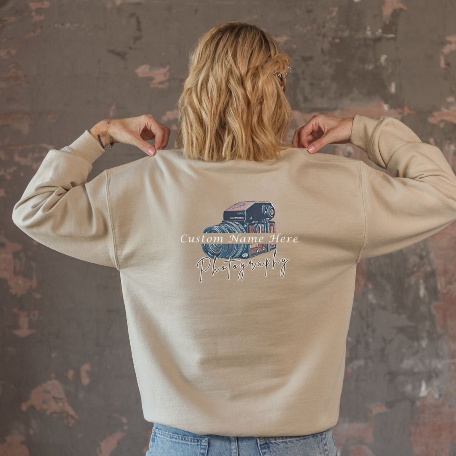 Custom Photographer Sweater Personalized Camera Sweatshirt Vintage ...