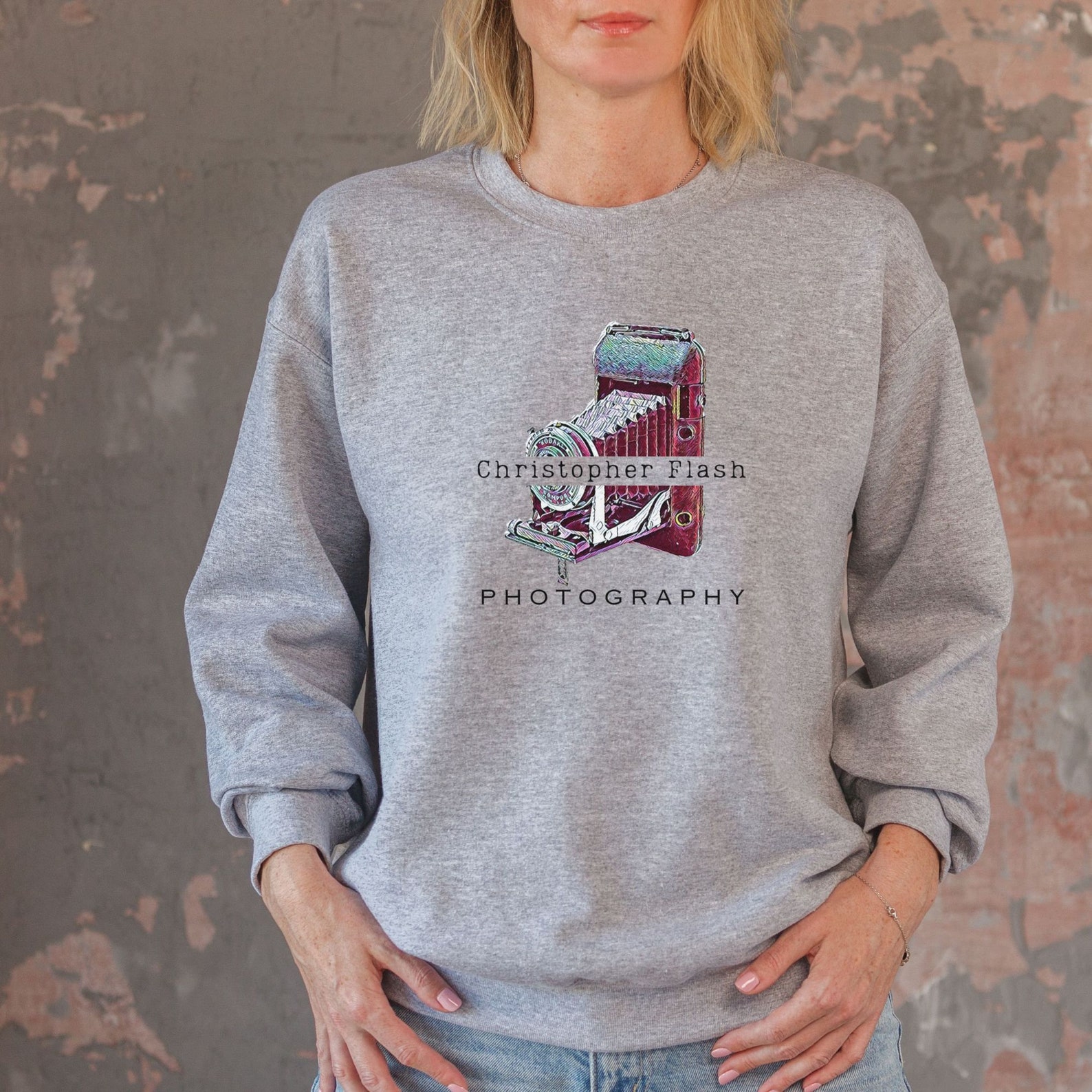 Custom Photographer Sweater Personalized Camera Sweatshirt Vintage ...