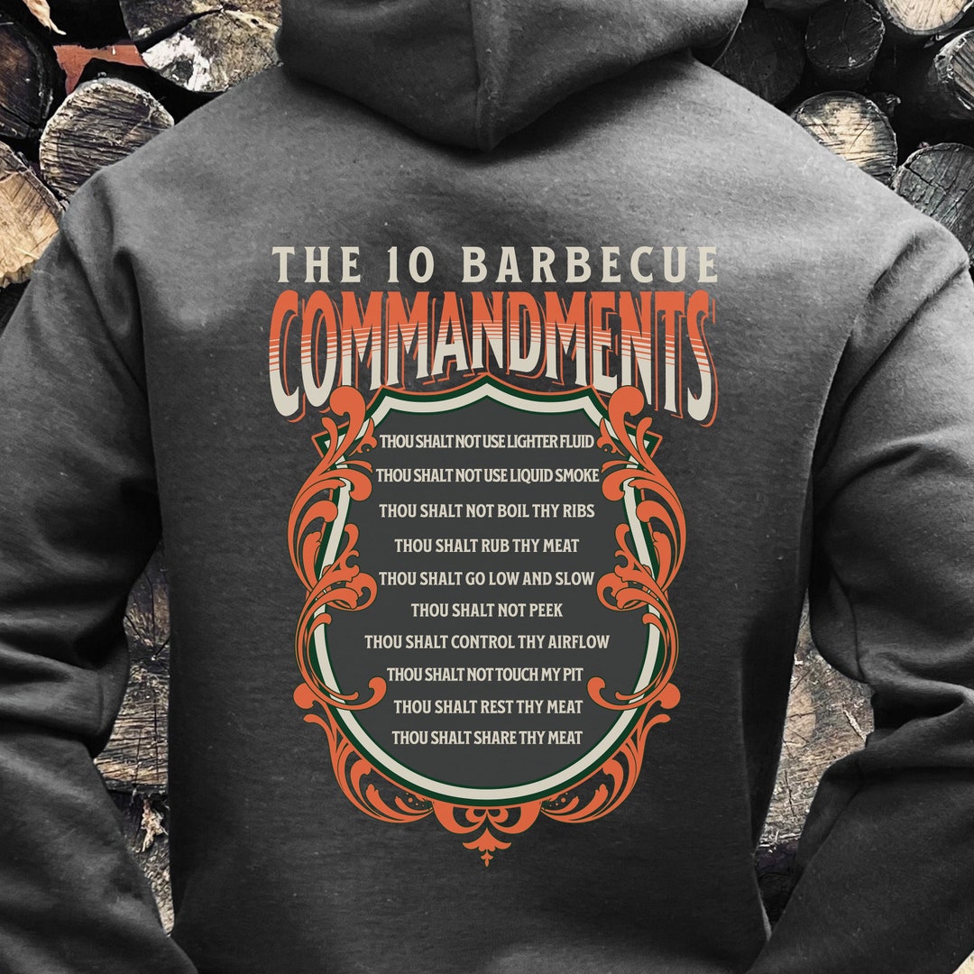 The 10 BBQ Commandments | Ten Commandments of Barbecue | Unisex Heavy Blend Hooded Sweatshirt - Etsy