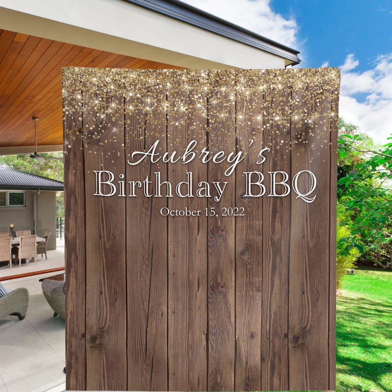 Personalized Birthday BBQ Photo Backdrop Personalized Birthday BBQ ...