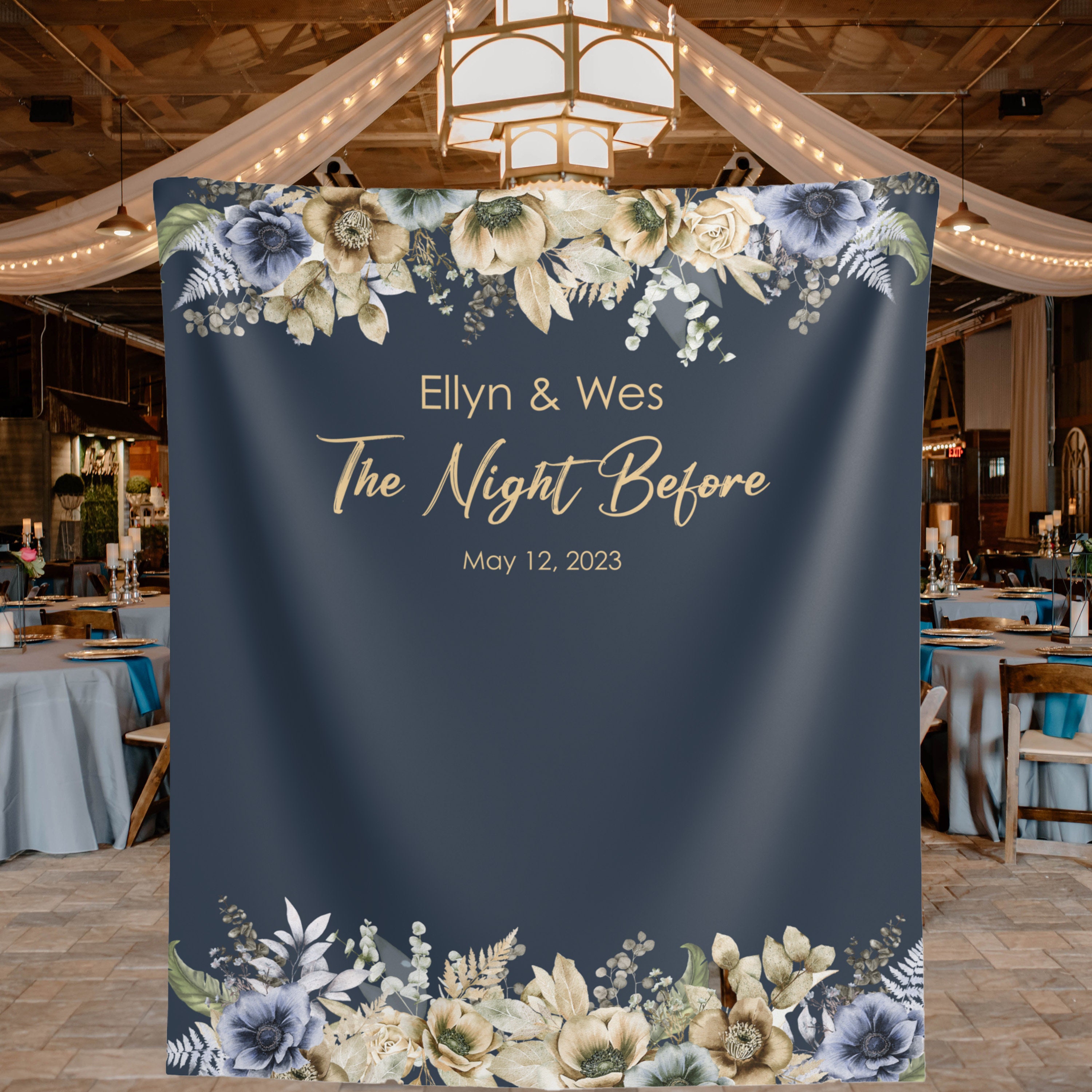 The Night Before Backdrop Rehearsal Dinner Photo Booth Backdrop ...