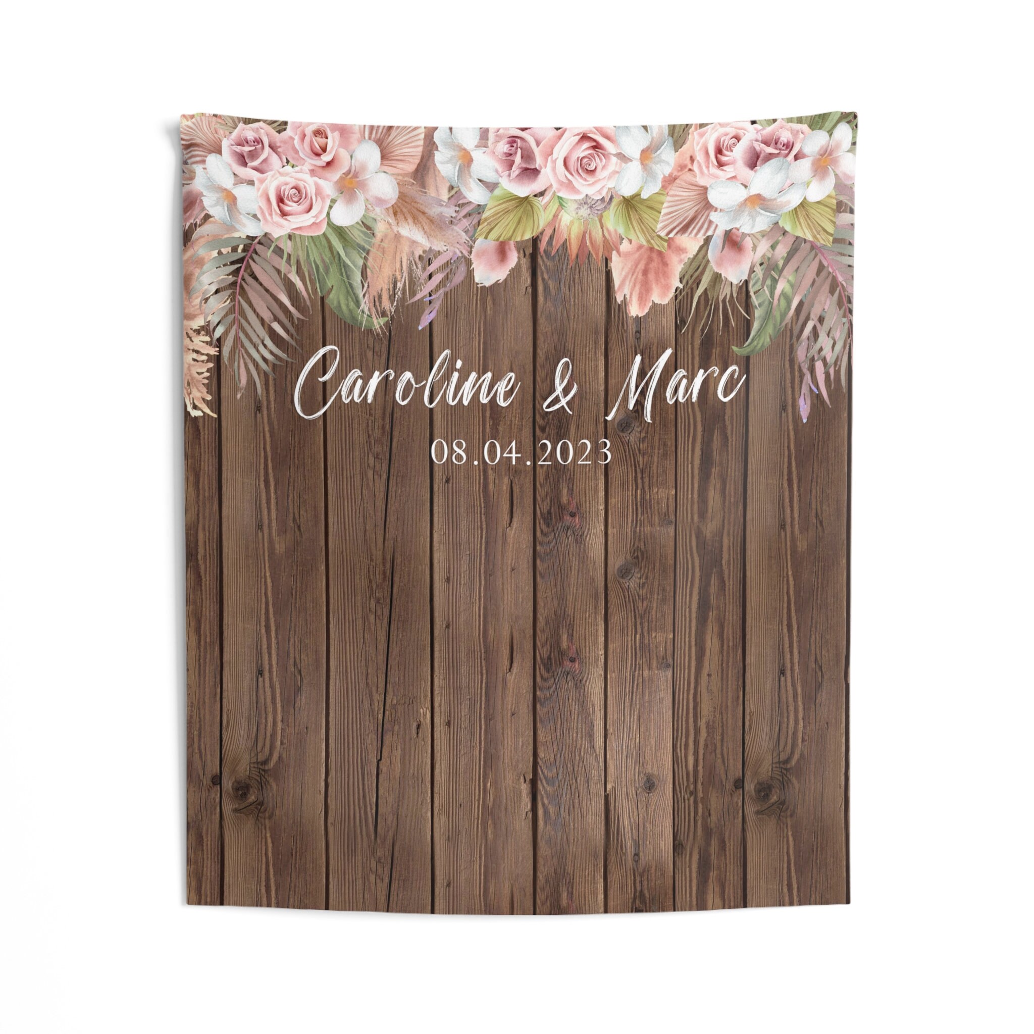 Rustic Wedding Photo Backdrop | Boho Engagement Backdrop | Wood and ...