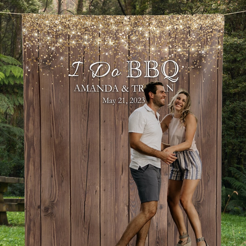 I Do BBQ Engagement Backdrop Couples Shower BBQ Sign I Do Bbq Sign Bbq ...