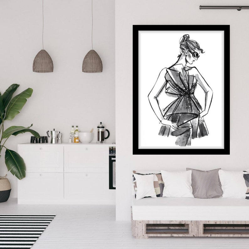 Fashion Model Prints Fashion Sketch Prints Fashionista - Etsy