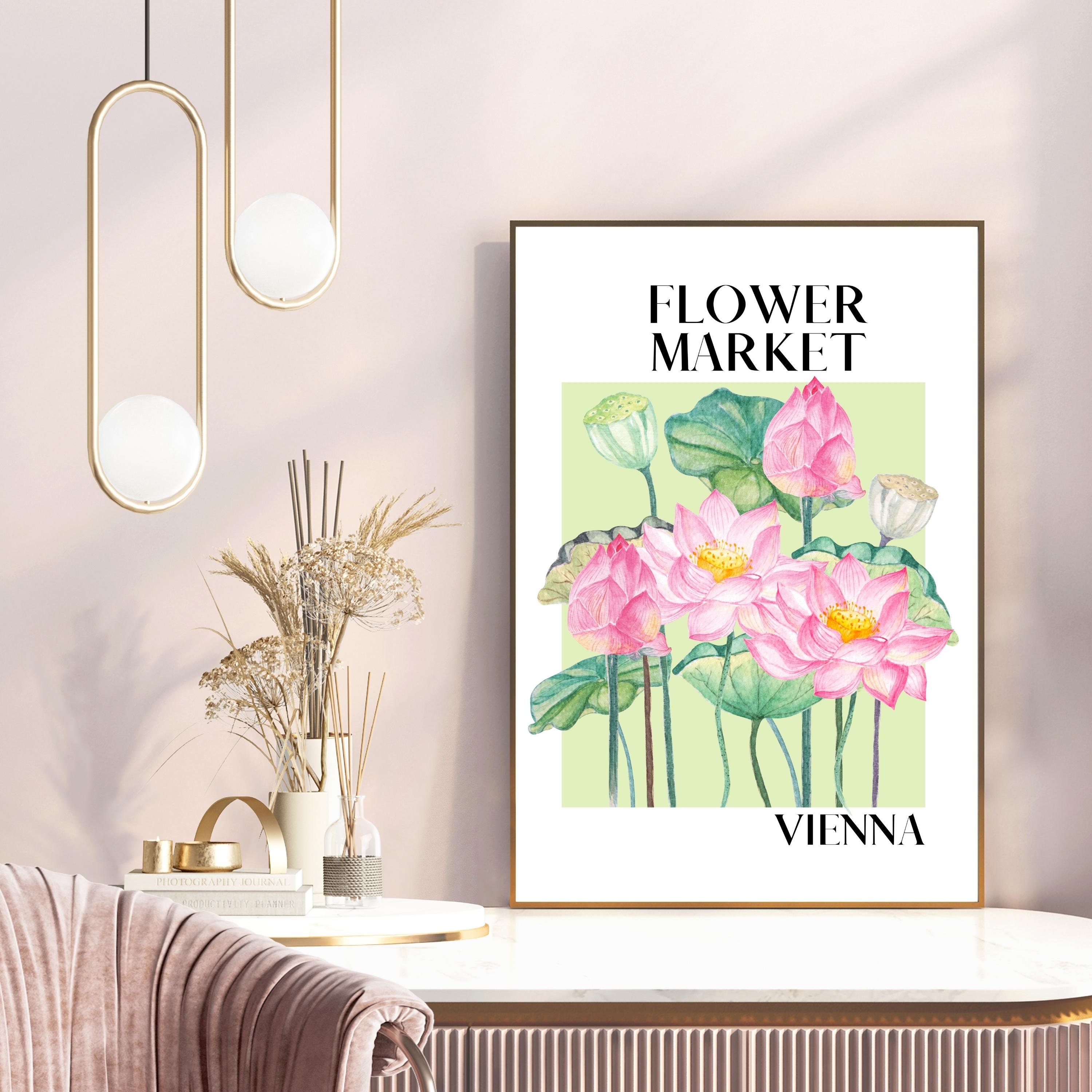 Flower Market Posters Flower Market Print Set of 3 Botanical Wall Art ...