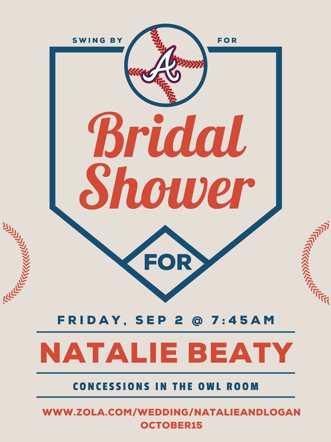 Baseball Bridal Couples Shower Wedding Party Invitation Personalize ...
