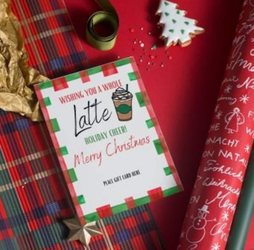 Latte Holiday Cheer Coffee Christmas Card - Etsy
