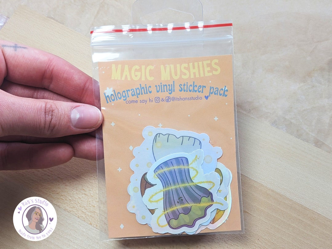 Magic Mushies Stickers Pack Die-cut Sticker Glossy Vinyl Sticker Laptop ...