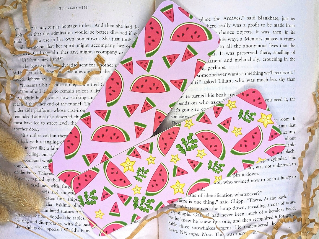 Watermelon Bookmark Matte Bookmark Cute Planner Bookmark Cute ...