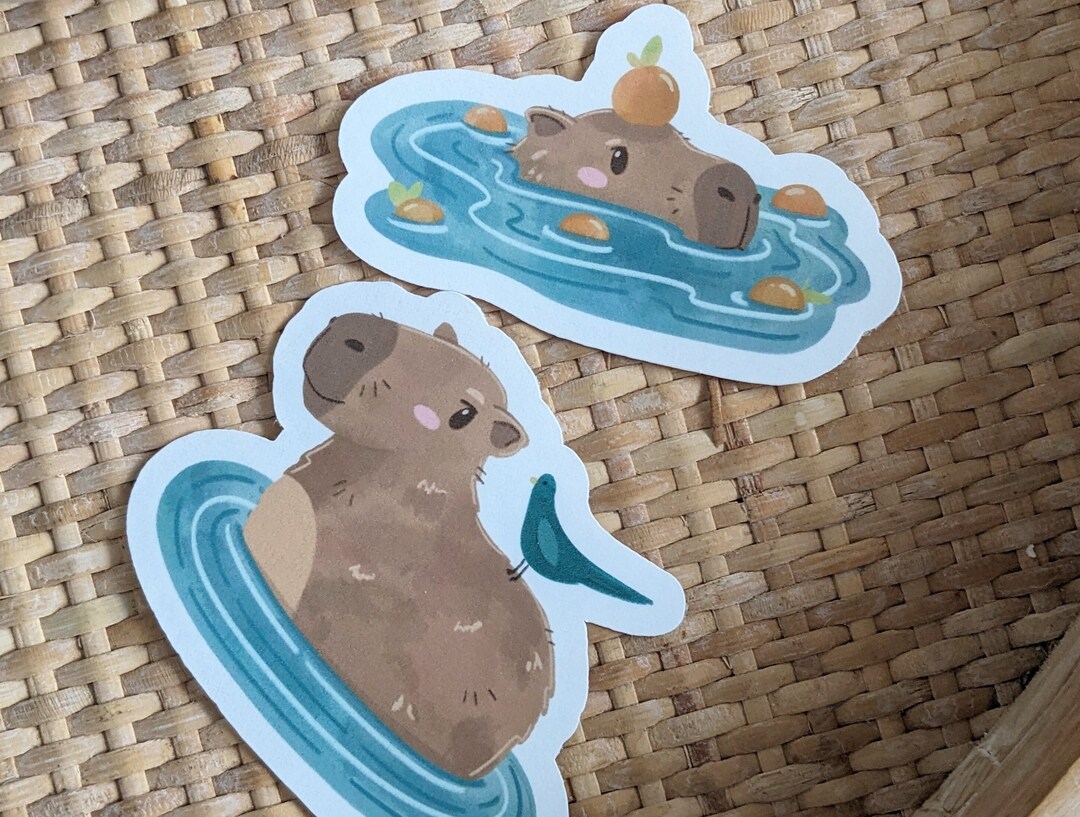 Capybara Sticker Cute Capybara Die-cut Sticker Matte Sticker Deco ...