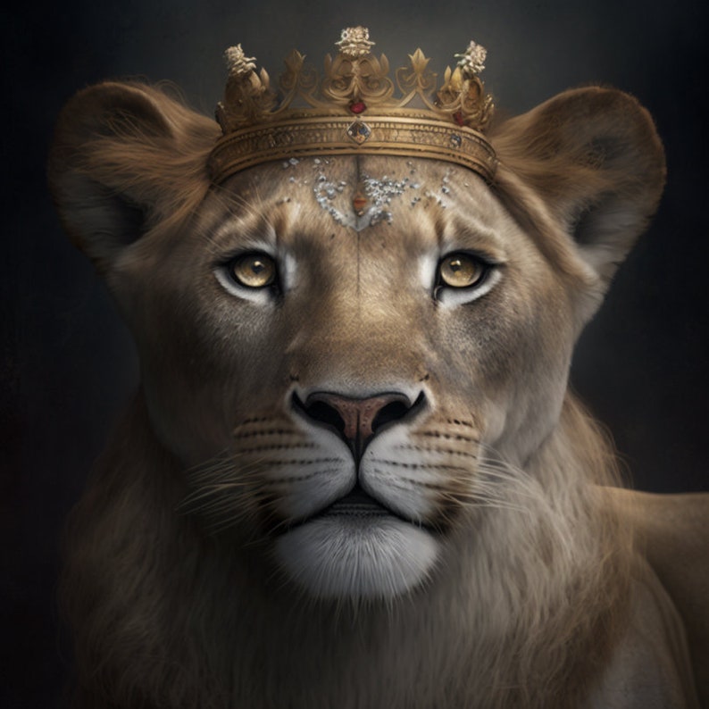 Golden Lioness Queen_digital Download - Etsy