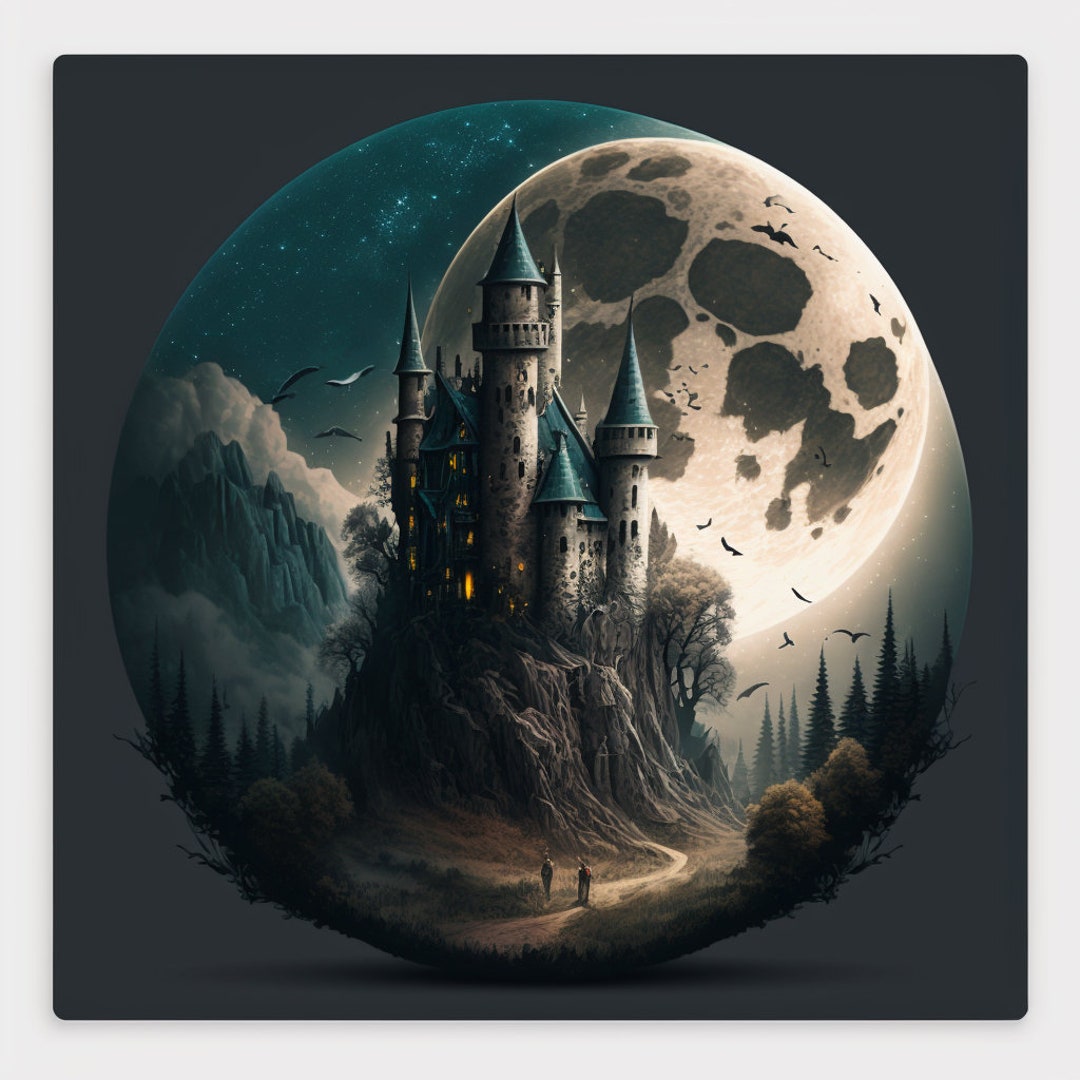 Castle in the Moon_digital Download - Etsy
