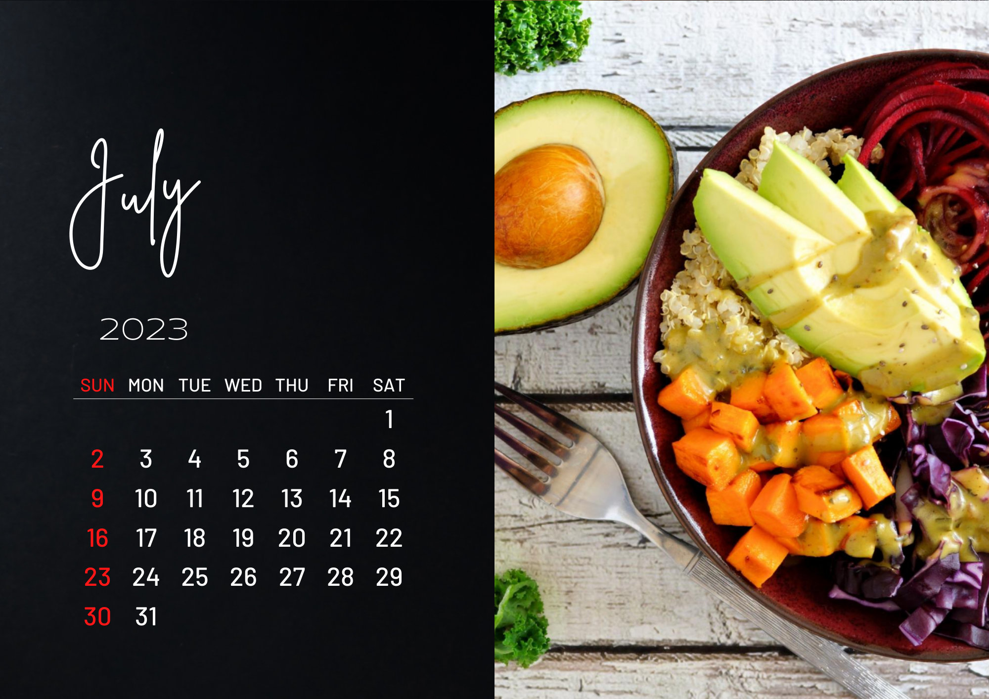 Gourmet Food Calendar 2023 - Etsy