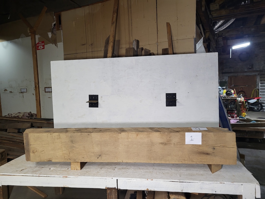 Reclaimed Hand Hewn White Oak Mantle - Etsy