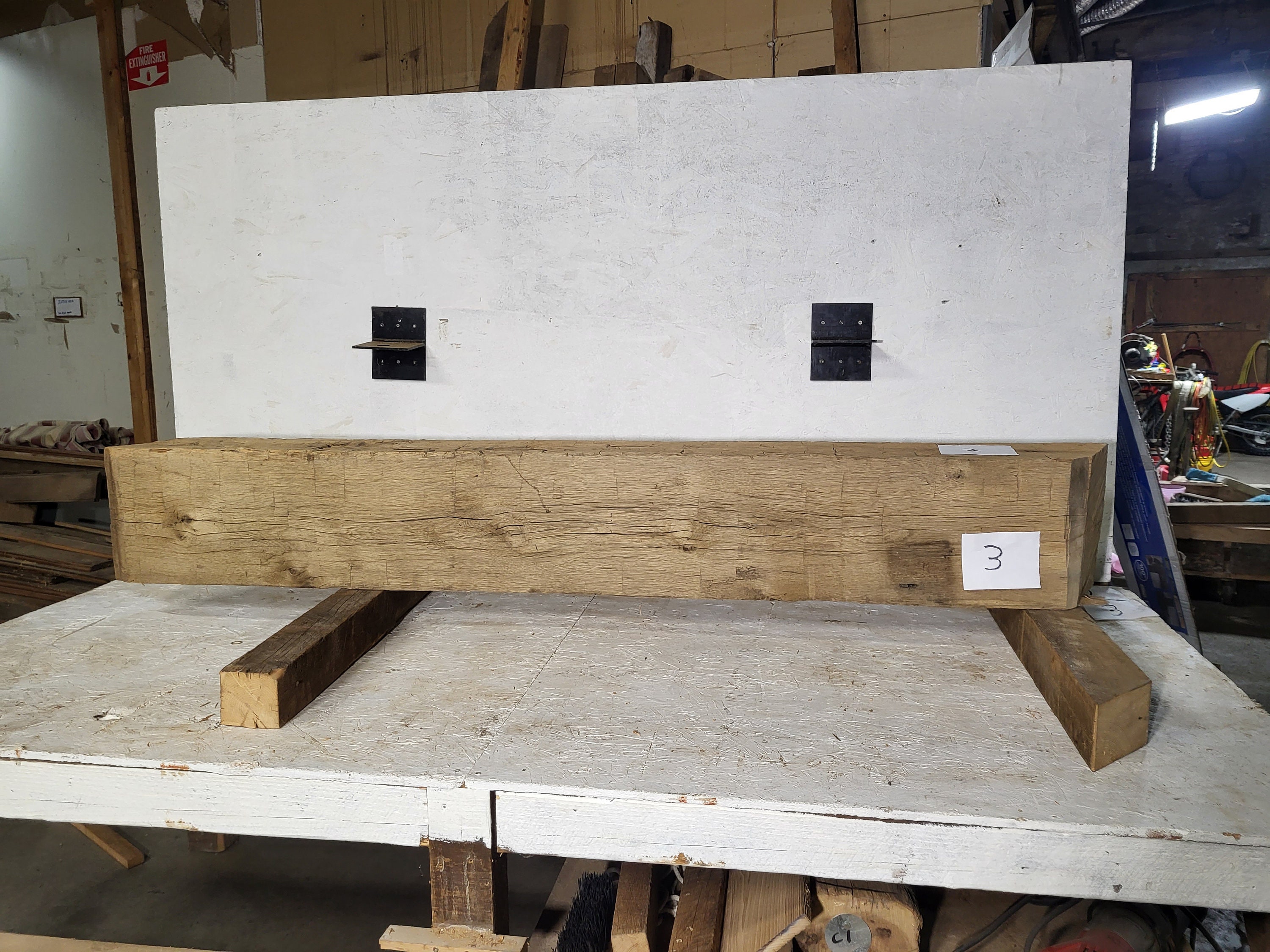 Reclaimed Hand Hewn White Oak Mantle - Etsy