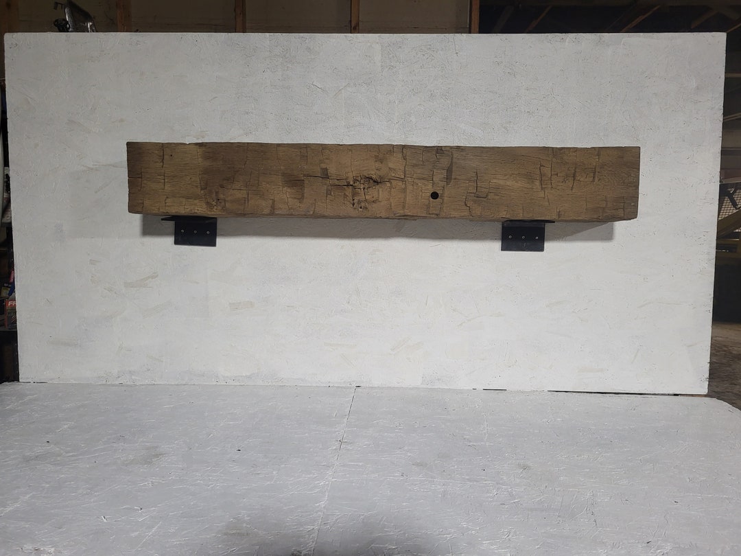 Reclaimed Hand Hewn White Oak Mantle - Etsy