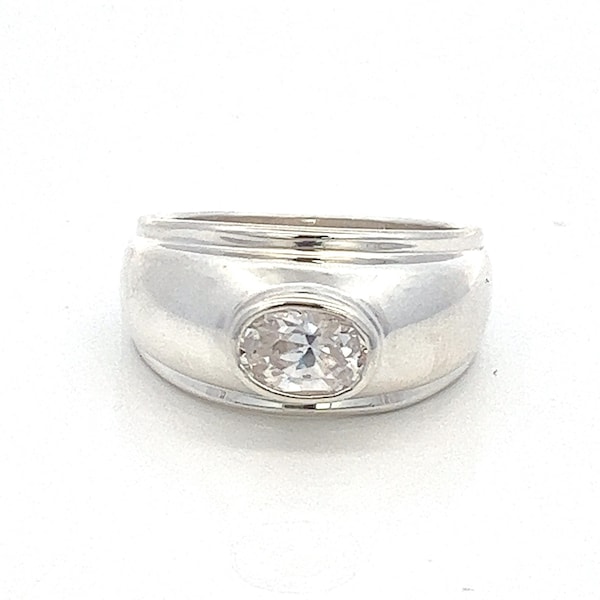 Wide Bezel Ring - Etsy