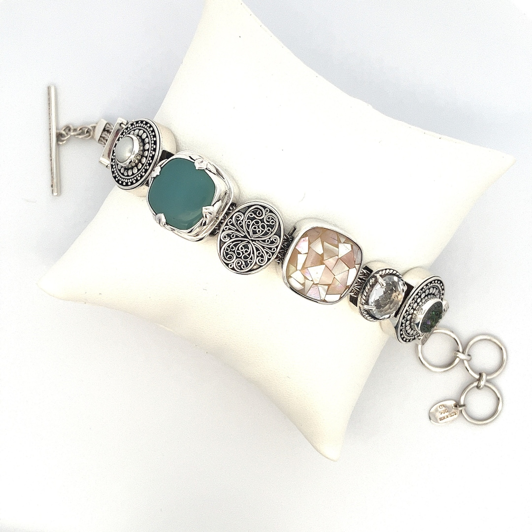Lori Bonn Sterling Silver Charm Bracelet: Adjustable Slider, Retired ...