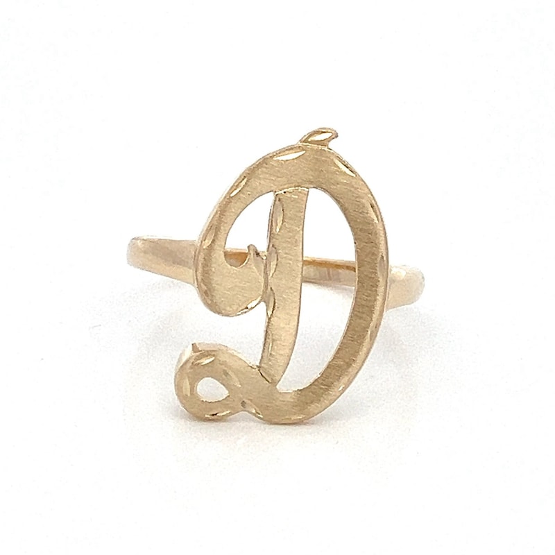 Finger Letter Ring - Etsy