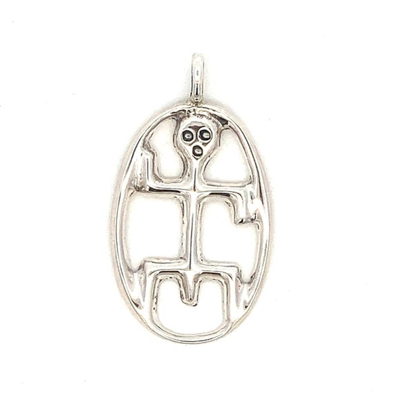 Stick Figure Man Sterling Silver Pendant Charm- Vinta… - Gem