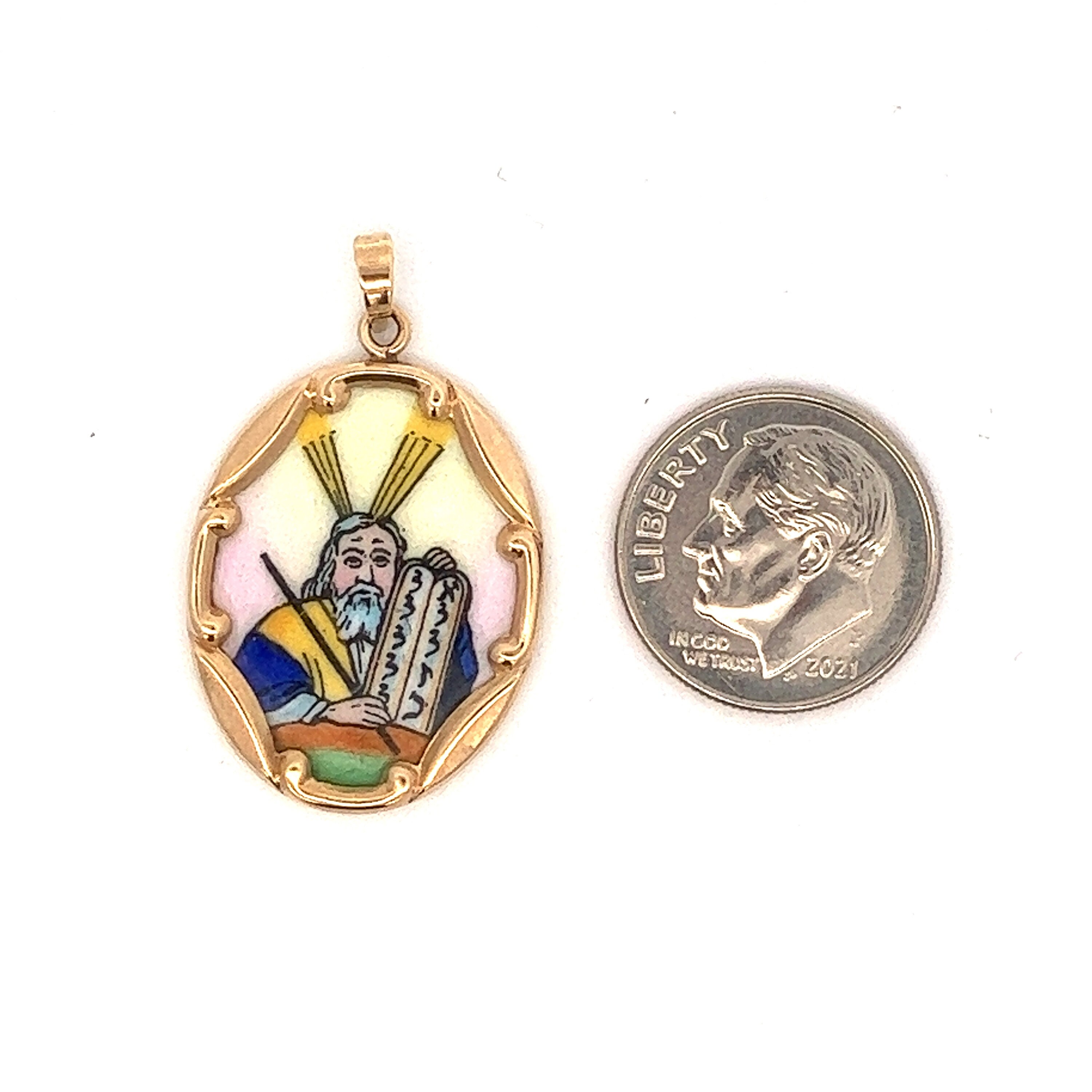 Vintage Moses and the Ten Commandments 14k Yellow Gold - Etsy