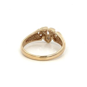 Diamond and 10k Yellow Gold Love Ring - Fashion or Promise Ring - Size ...