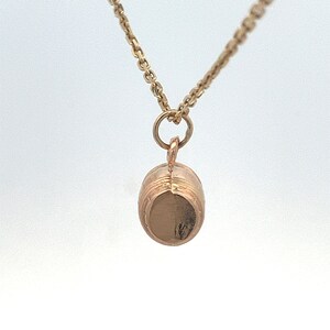 Vintage 14k Yellow Gold Barrel Charm or Pendant Whiskey, Bourbon Barrel ...