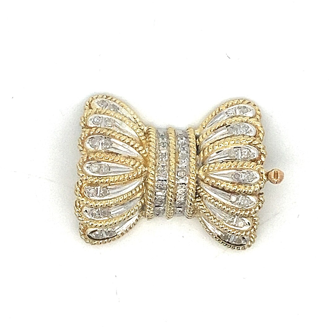 Large 14k Gold Multi Strand Box Clasp With Diamonds up to Seven Strand ...